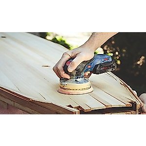 BOSCH GEX18V-5B15 18V Brushless 5 In. Random Orbit Sander Kit with (1) CORE18V 4 Ah Advanced Power Battery