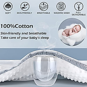 Baby Lounger Covers, Baby Nest Co Sleeping 100% Cotton Breathable Cover Infant Sleeper Bed for Newborn,Gift for Newborn Boys Girls Essentials Must Haves Lounger Bassinet,Crown