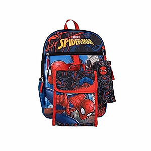 Bioworld Spider-Man With Miles Morales 5-Piece 16" Youth Backpack Set