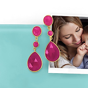 Ross-Simons Gem Drop Earrings of 18kt Gold Over Sterling