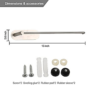 HOUSE DIARY Paper Towel Holder Available in Self Adhesive and Wall Mounted Installation Paper Towel Bar for Kitchen Under Cabinet, Thicken 304 Stainless Steel Paper Towel Rack (Silver)