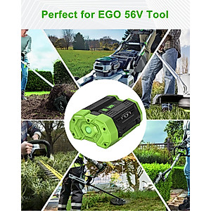 ULATI 56V 5.0Ah Replacement for EGO Battery Compatible with EGO 56V Batttery BA2800 BA4200 BA1400 Replacement Battery Compatible with EGO 56V Power Tools Lawn Mower Leaf Blower Chainsaw (Black)