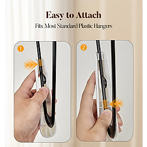 HOUSE DAY Plastic Hangers Shoulder Expanders, Anti-Deformation Garment Protectors, Extensions for Clothes Hangers, Prevents Shoulder Bumps & Clothing Shape, Durable & Easy to Use (White 30 Pack)