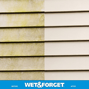 Wet & Forget Moss, Mold, Mildew, & Algae Stain Remover Multi-Surface Outdoor Cleaner Concentrate, Original, 128 Fluid Ounces