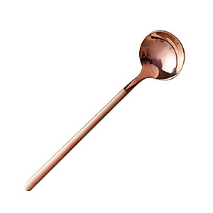 MauSong Professional Coffee Cupping Spoon Dessert Yogurt Spoon Stainless Steel 13x3cm - Rose Gold