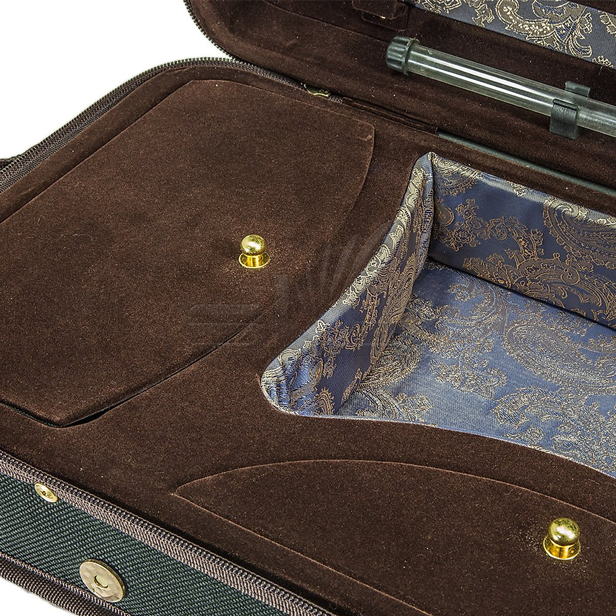 Paititi PTVNQF28 4/4 Full Size Professional Oblong Shape Lightweight Violin Hard Case, Black/Brown