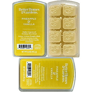 Better Homes & Gardens. Better Homes and Gardens - Pineapple and Vanilla 3.5oz Scented Wax Cubes 3-Pack Pineapple Yellow