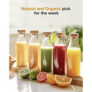 Cold Press Juicer, FEZEN Small Masticating Juicer for Fruits and Vegetables, Powerful Juice Extractor Machine with Compact Size and Space-Saving Feature, Very Easy to Clean (Updated)