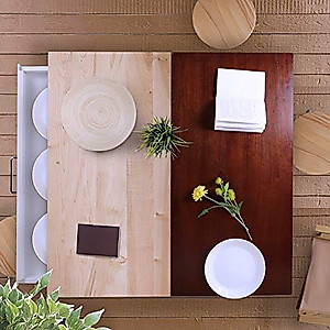 Casual Home Solid Hardwood Top, Natural/White, 40" W (373-91) Kitchen Island, Natural&White