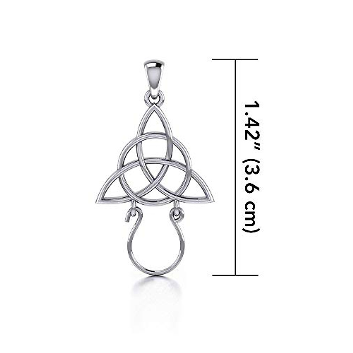 Jewelry Trends Trinity Triquetra Charm Holder Sterling Silver Pendant