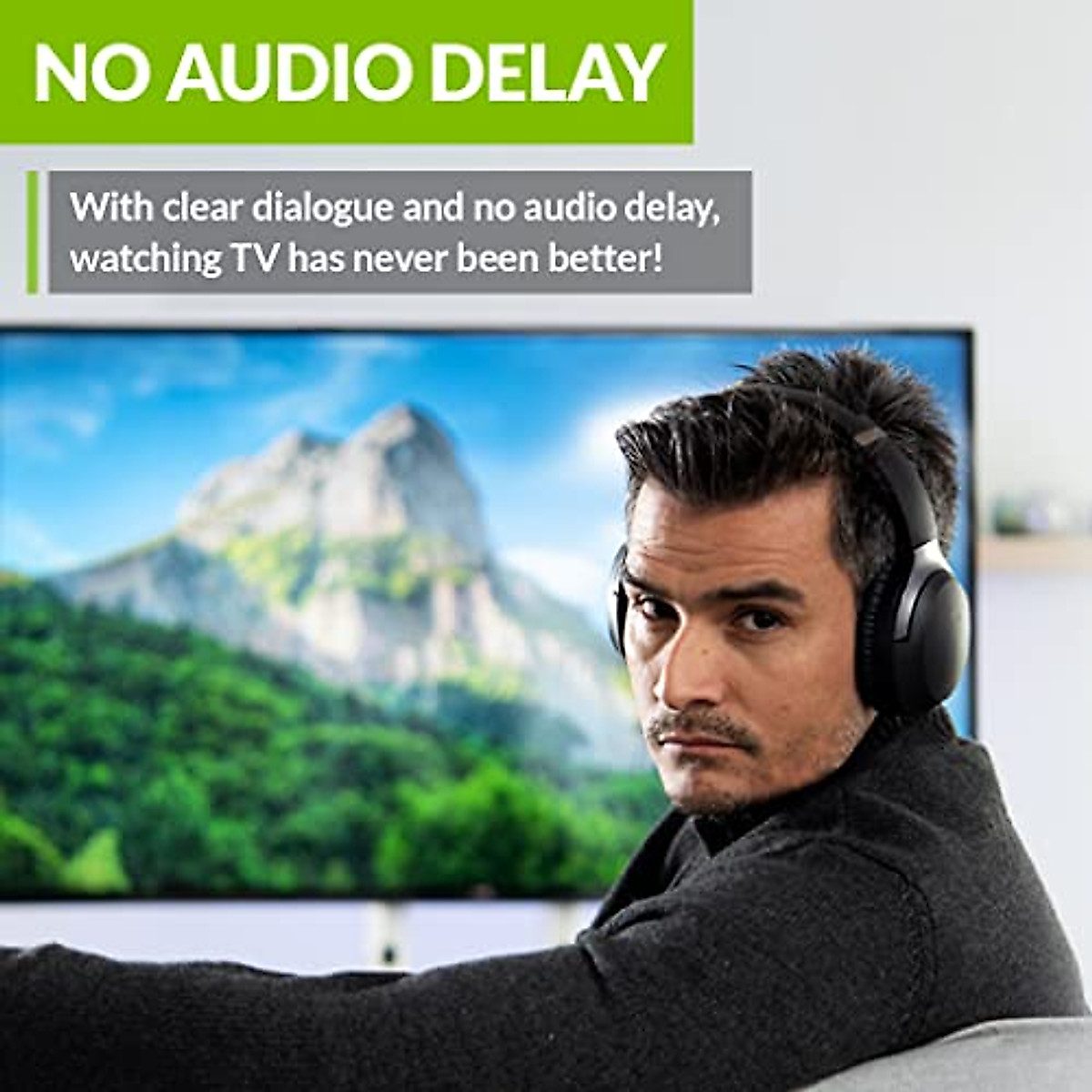 Avantree Aria Me S - Bluetooth Headphones with Left/Right Ear Tunable Audio Listening Profile, Ideal for Seniors & Hard of Hearing with Low Latency & aptX HD