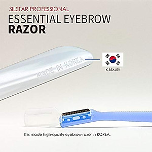 SILSTAR MADE IN KOREA RAZOR BLADE 6pcs - Exfoliating Dermaplaning. Eyebrow Trimmers Razor, Facial Shaver Face Precision Razor Blade Dermaplaning Razors Tool, Eyebrow Shaper Face Hair Remover