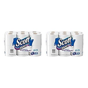 Scott 1000 Bath Tissue 12 roll (Pack of 2)