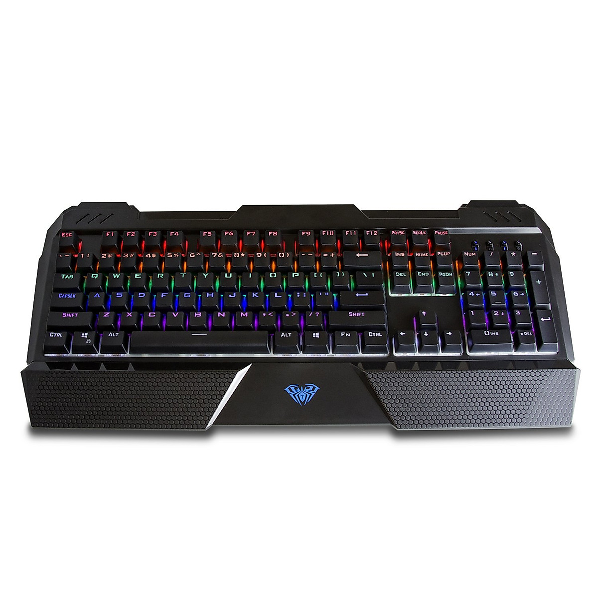 Beastron RGB LED Backlit Mechanical Wired Gaming Keyboard with Blue Switches, Adjustable Backlit Effects, Compatible with PC and Mac