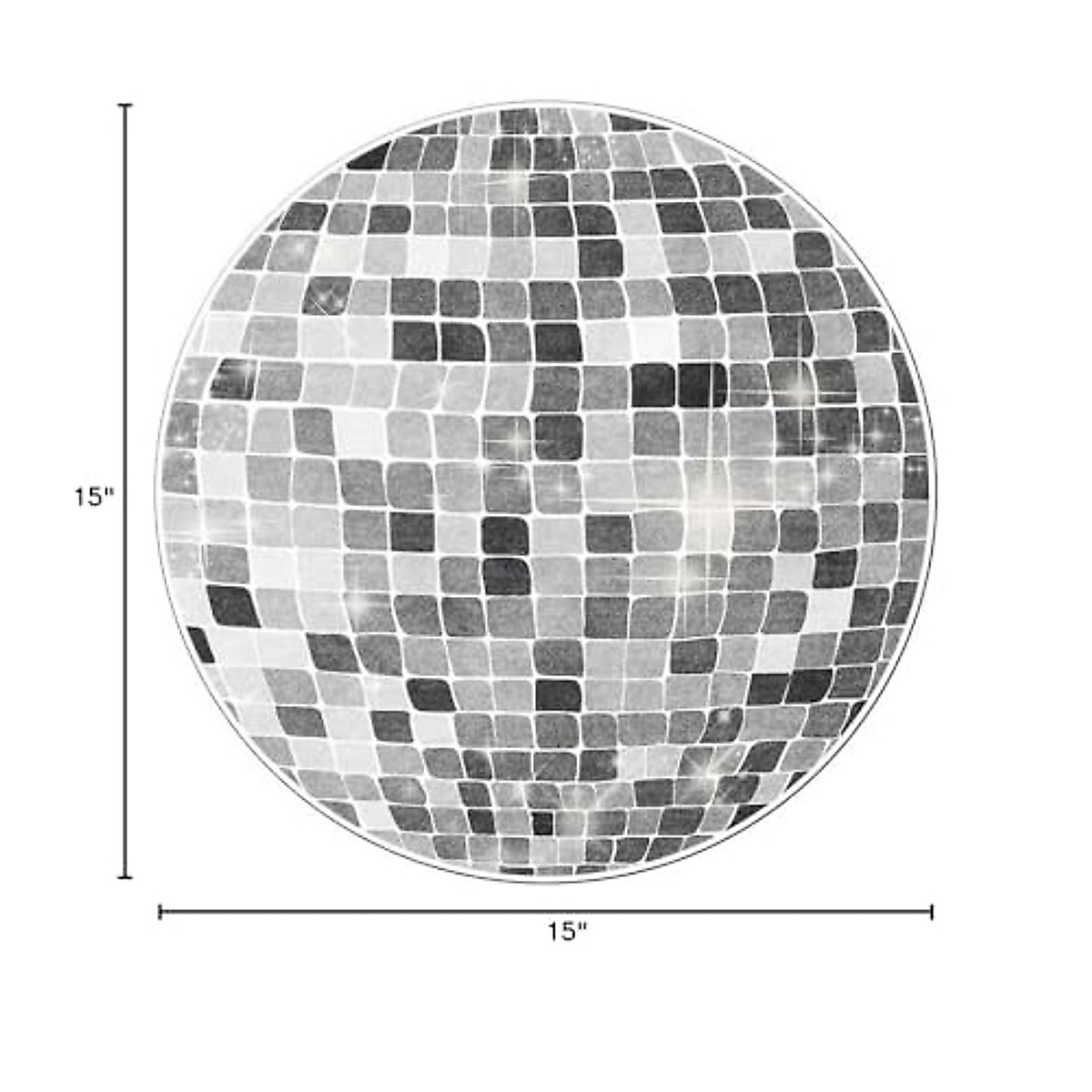 Round Area Rugs,Disco Super Soft Retro Non-Slip Carpet Door Mat for Bathroom Bedroom Bath Bedside Floor Mats (Grey,4 Feet)…