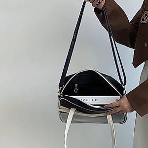 OXYPLAY Funky Shoulder Underarm Bag For Women,JK Messenger Crossbody Bag With Display, Lolita ITA Handbag with Heart Shaped Zipper