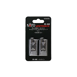 KATO 20-048 N Gauge Car Stop Track C, 2.0 inches (50 mm), Pack of 2