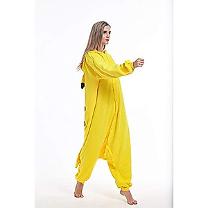 Sqlszt Animal Adult Onesie One Piece Cosplay Pajamas Jumpsuit Costume for Women Men Halloween christmas M Yellow