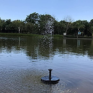 COODIA 660GPH Submersible Pump Pond Fountain with Inside Filter and RGB Colorful LED Light, Multiple Water Fountain Spray Nozzles Kit for Garden PondIndoor and Outdoor Landscape (SOLAER POWERED)