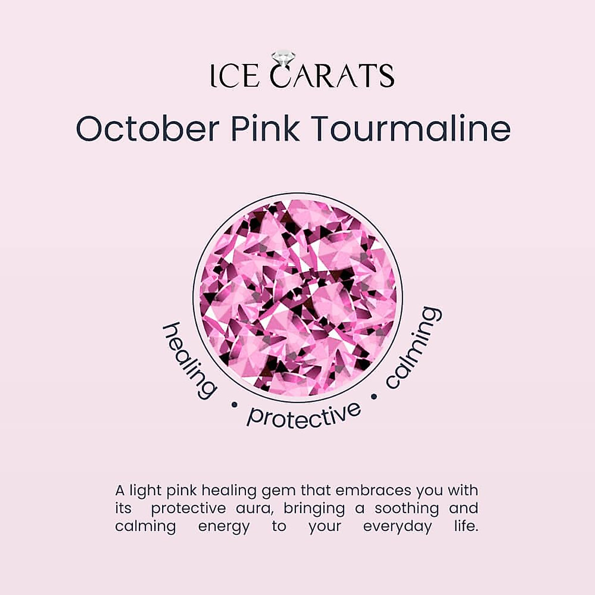 IceCarats 14K Yellow Gold Diamond Pink Tourmaline October Birthstone Ring Gemstone Band Size 6