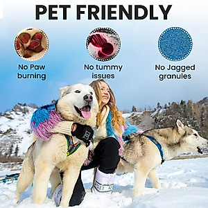 Peach Country Blue Emperor Ice Melt. Environmentally Friendly Ice Melter and Pet Safe Ice Melt Effective to temperatures of -15 Degrees Fahrenheit. Comes in a 50lb Bag.