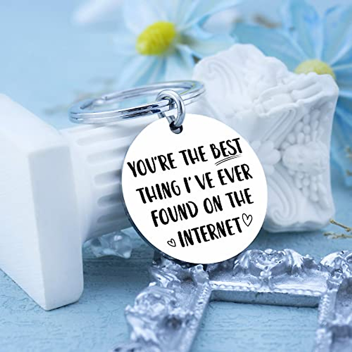 igvean Valentine Gifts for Him Funny Boyfriend Gifts Anniversary Birthday Gifts for Him Boyfriend Romantic Gift for Her Keychain for Boyfriend