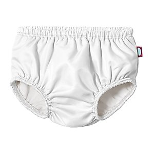 Made in USA Baby Girls and Boys Swim Diaper Cover Reusable Leakproof for Swimming Pool Lessons Beach, White, 6-9 Months