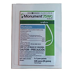 Monument 75 WG Selective Herbicide for Warm Season Turf Grasses-Box of 25 grams (5x5gm packets)