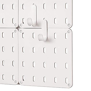 iDesign Cade BPA-Free Plastic Modular Hanging Pegboard Organizer Single Storage Hooks, 4.88" x 2.67" x 1.25", Matte White