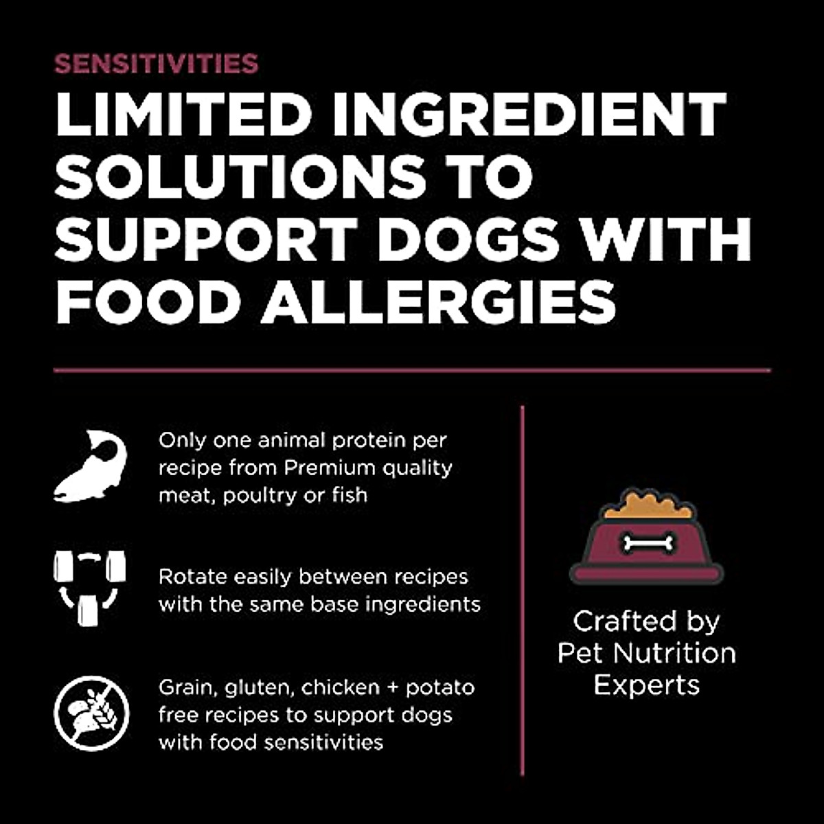 GO! SOLUTIONS Sensitivities – Lamb Recipe – Limited Ingredient Dog Food, 3.5 lb – Grain Free Dog Food for All Life Stages – Dog Food to Support Sensitive Stomachs