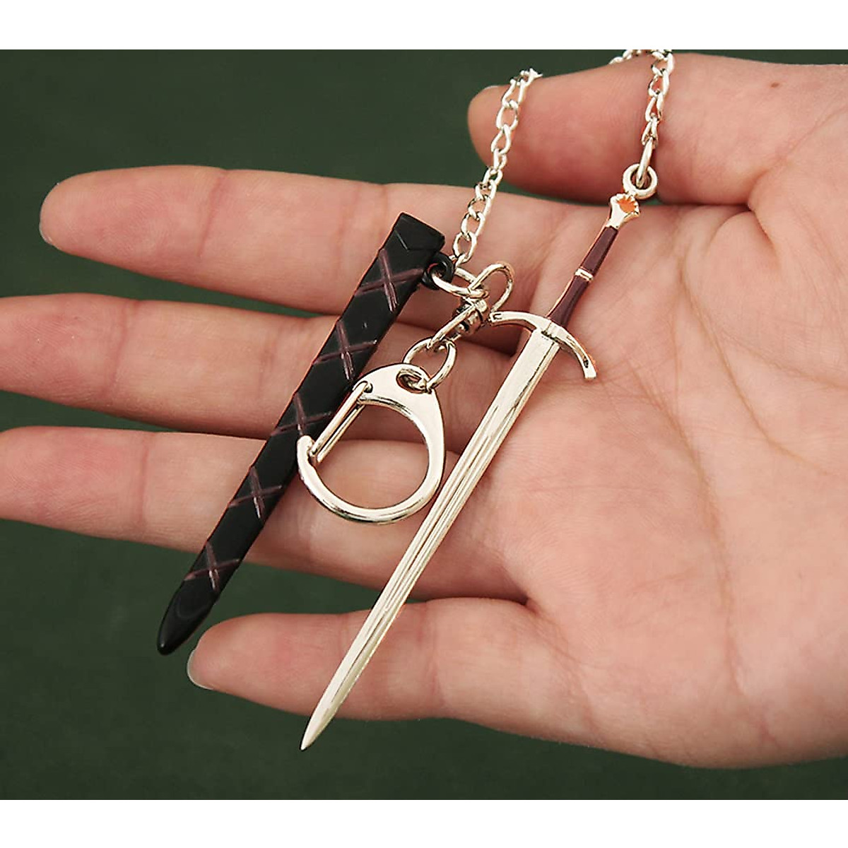 Koelin GOT Sword Keychain Jon Snow Longclaw Sword Mini Sword Key chain katana Action Figure Accessories for Men Women Boy Gift