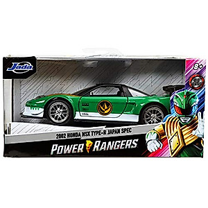 Jada Toys Power Rangers 1:32 Green Ranger 2002 Honda NSX Type-R Die-cast Cars, Toys for Kids and Adults