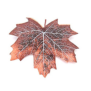 POPETPOP Leaf Litter for Reptiles-Artificial Autumn Maple Leaves Decorative Fiber Lifelike Leaf Reptile Supplies