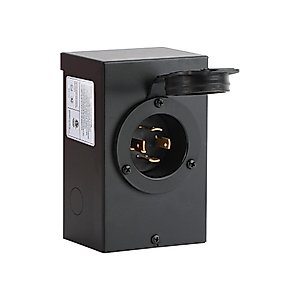 Hynade Generator Power Inlet Box, 30 Amp Generator Transfer Switch, NEMA L14-30P, Generators Up to 7,500 Running Watts 30Amps 3R NEMA Generator Inlet Box ETL Listed