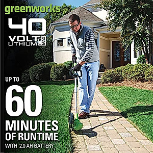 Greenworks 40V 13" Cordless String Trimmer / Edger, Blower, 2.0Ah Battery and Charger Included