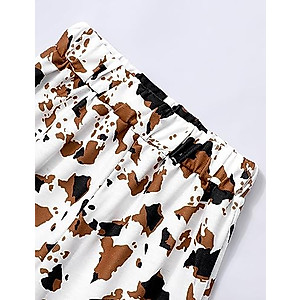 AGAPENG Baby Girl Cow Print Hoodie Sweatsuit - Long Sleeve Sweatshirt & Flare Pants - Fall Winter Clothes 12-18 Month Thanksgiving Outfit