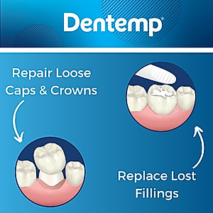 Dentemp Maximum Strength Loose Cap and Lost Filling Repair - Dental Repair Kit for Instant Pain Relief (Pack of 1)