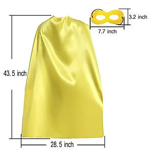 ADJOY Superhero Capes and Masks for Adults Girls and Boys - Team Spirit Building Party Capes - Mixed Colors 12 Sets