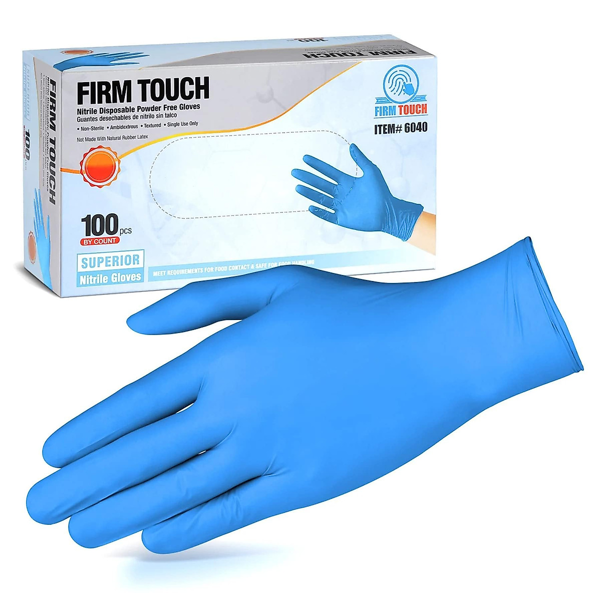 Glove Station Multi Use Firm Touch Cleaning Gloves - Powder-Free Latex-Free Textured Grip Food Grade Rated Ideal for Cleaning