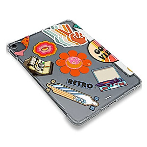 Cute Painted Vintage Retro Art case Compatible with iPad Mini Air Pro 7.9 8.3 9.7 10.2 10.9 11 12.9 inch Pattern Cover New 2022 2021 Trifold Stand 3 4 5 6 7 8 9 Generation 587 (11" Pro 1/2/3 gen)