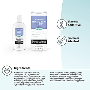 Neutrogena Healthy Skin Face Moisturizer Lotion with SPF 15 Sunscreen & Alpha Hydroxy Acid - Anti Wrinkle Cream with Glycerin, Glycolic Acid, Alpha Hydroxy, Vitamin C, Vitamin E & Vitamin B5, 2.5 fl. oz