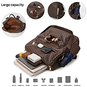 LDMIYIN Women's Fashion Large-capacity Leisure Backpack Travel Anti-theft Single Shoulder Crossbody Bag Handbag