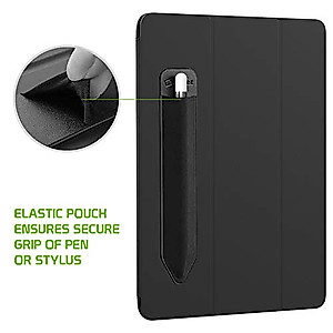 Cellet 2 Pack Stylus Pen Pencil Holder Elastic Pocket Sleeve 3M Adhesive Sticky Back Compatible to Apple iPad, iPad Mini, iPad Air, iPad Pro, Tablets and More (2 Pack Stylus Holder)
