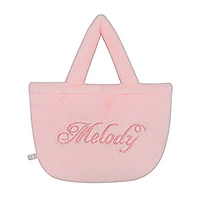 Huositi Plush Tote Cute Anime Tote Gift For Kids Girls Youth (Pink) Large