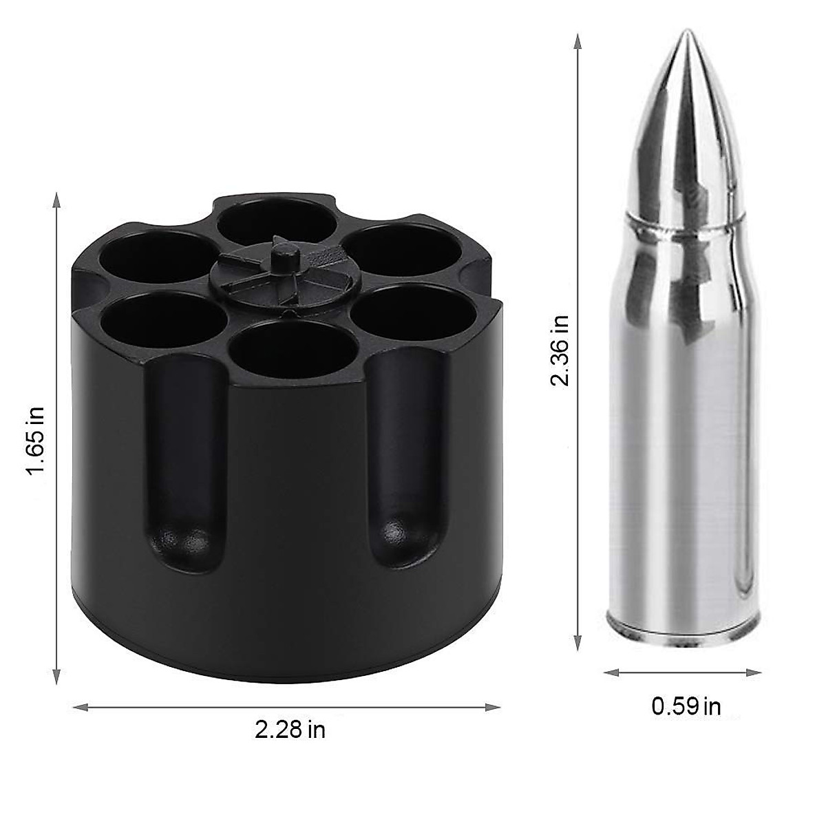 Luxury Set of 6 Whiskey Stones, Reusable Ice Cubes, Gifts for Christmas Stocking Stuffers, for Men Dad, Unique Ideas for Birthday for Boyfriend Him Cool Gadgets for Husband Grandpa Brother Anniversary