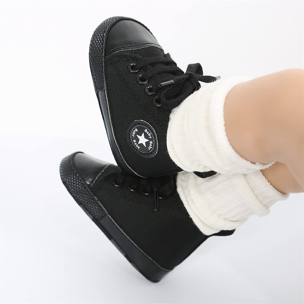 Tutoo Unisex Baby Boys Girls Star Sneaker Soft Anti-Slip Sole Newborn Infant First Walkers Cotton Shoes