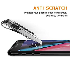 NEARPOW [4 Pack] For iPhone 8 / iPhone 7 Screen Protector [Tempered Glass] Screen Protector with [9H Hardness] [Crystal Clear] [Easy Bubble-Free Installation] [Scratch Resist]