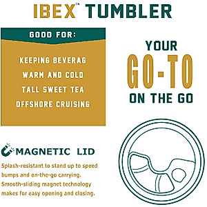iBEX Tumbler 20 oz Stainless Steel Vacuum Insulated Tumbler With Magnetic Slider Lid (Navy)