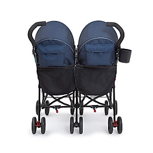 Delta Children LX Side by Side Stroller - with Recline, Storage & Compact Fold, Night Sky