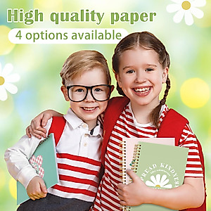 Cholemy 4 Pack Pink Green Notebooks Aesthetic Notebooks A5 Size 5.7 x 8.3 Inch Cute Aesthetic Notebook Spiral Travel Journal for Women Lined Paper